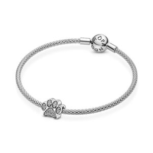 PANDORA paw Prints, Clear cz