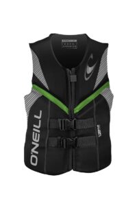 o'neill men's reactor uscg life vest, black/lunar/day-glo,x-large