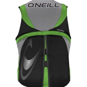 O'Neill Men's Reactor USCG Life Vest, Black/Lunar/Day-Glo,X-Large