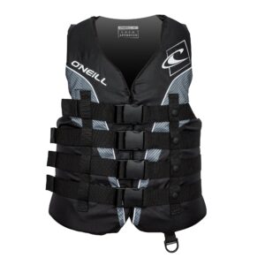 o'neill men's superlite uscg life vest,black/black/smoke:white,l