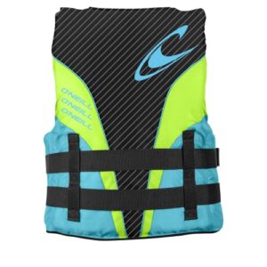 O'Neill Women's Superlite USCG Life Vest,Black/Turquoise/Lime:Turquoise,L