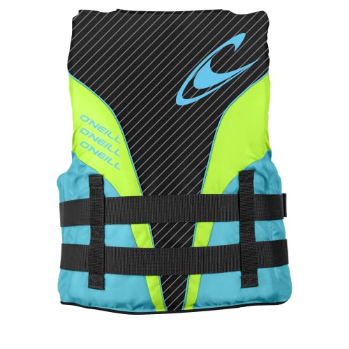 O'Neill Women's Superlite USCG Life Vest,Black/Turquoise/Lime:Turquoise,L