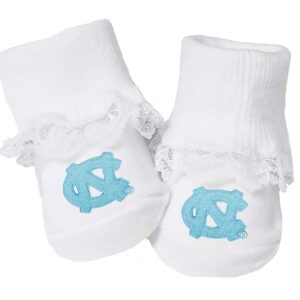 Future Tailgater North Carolina Tar Heels UNC Baby Toe Sock Booties with Lace