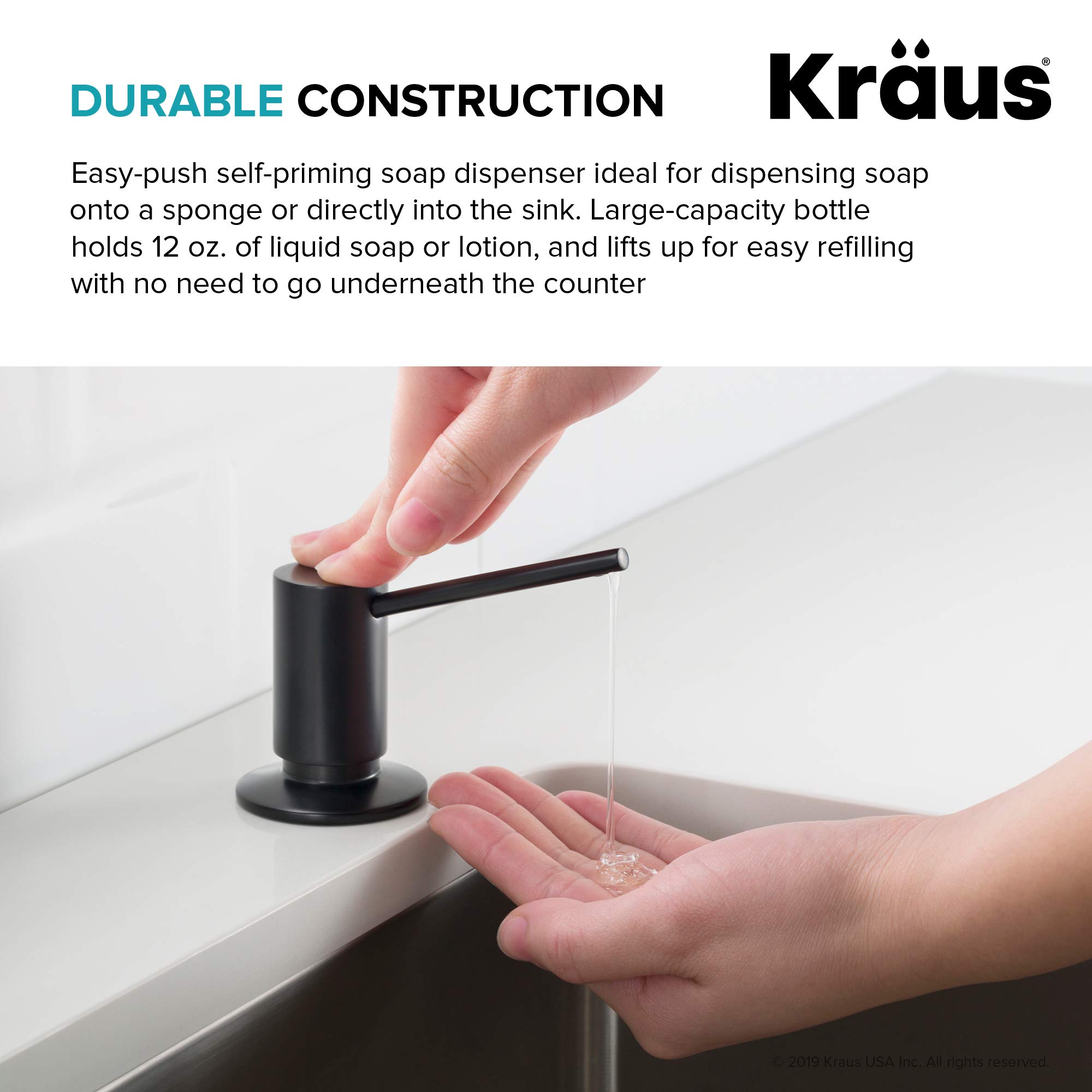 KRAUS Kitchen Soap and Lotion Dispenser in Stainless Steel, KSD-41SS