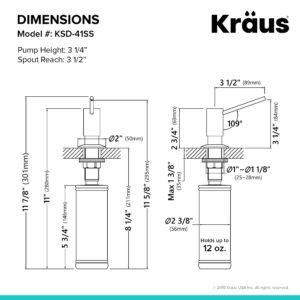 KRAUS Kitchen Soap and Lotion Dispenser in Stainless Steel, KSD-41SS