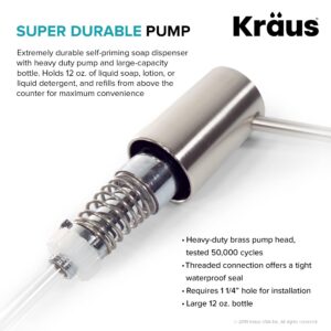 KRAUS Kitchen Soap and Lotion Dispenser in Stainless Steel, KSD-41SS