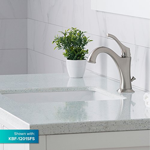 KRAUS Elavo 17-inch Square Undermount White Porcelain Ceramic Bathroom Sink with Overflow, KCU-231