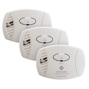 first alert plug-in carbon monoxide detector, 3 count (pack of 1), co600 , white, 6.75 x 6.9 x 9 inches