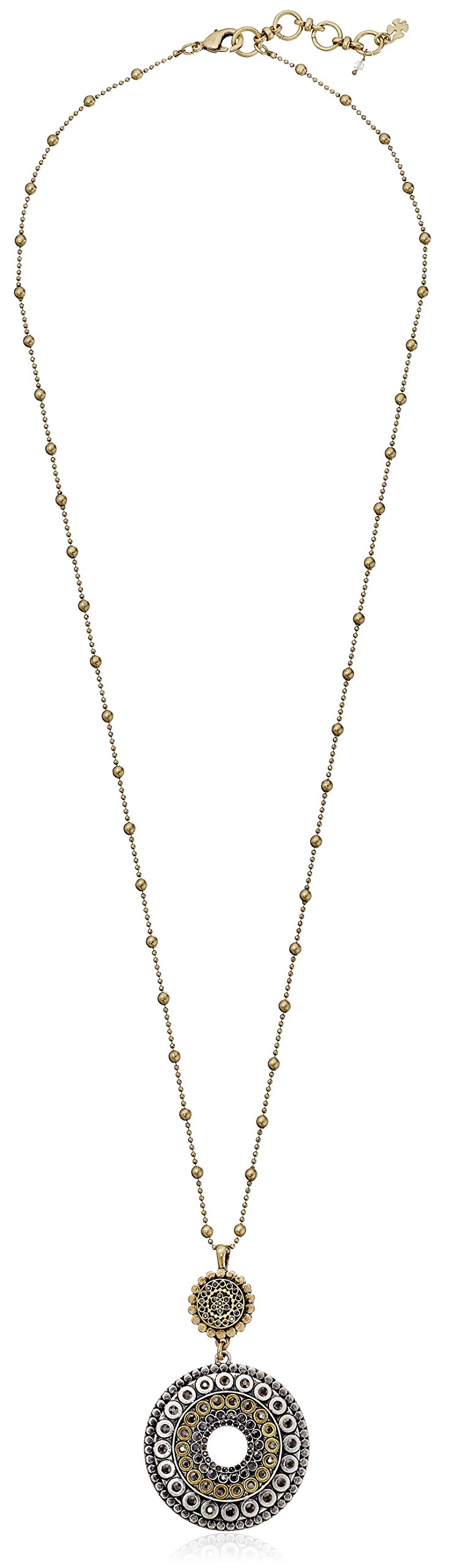 Lucky Brand Two Tone Tribal Pendant Necklace, 30" + 1.5" Extender