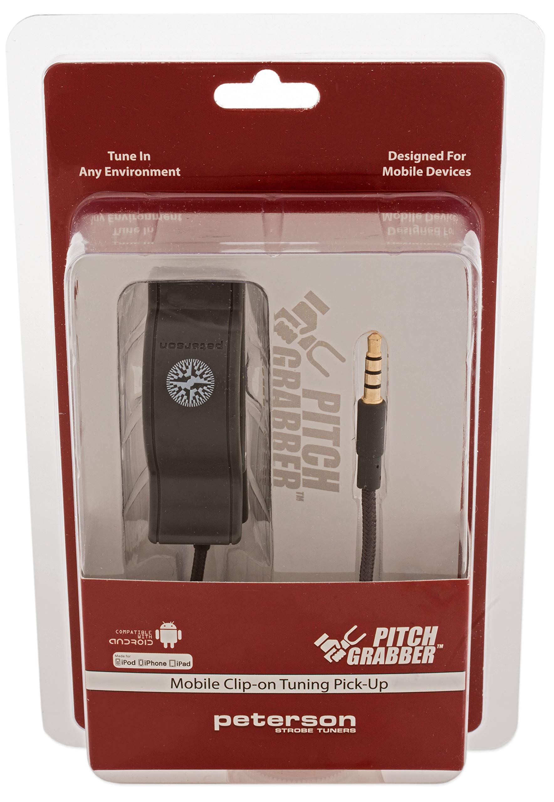 Peterson Tuners Pitch Grabber Mobile Active Clip-On Pickup for Use with Mobile Instrument Tuning Apps