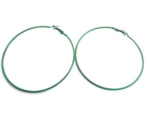 green hoop earrings thin hoop earrings green hoops 3 inch