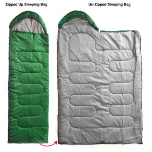 Swift-n-Snug Sleeping Bag - Big and Tall Cold Weather 100% Polyester Bag for Boys, Girls, Men, Women, Kids & Adults - Portable, Lightweight Sack for Camping, Hiking, Travelling, Backpacking