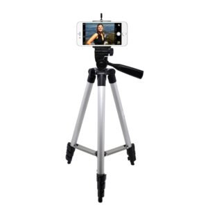 50â€ Inch Camera Tripod for All Smartphones, Phablets, Cameras & Camcorders + Water Resistant Carrying Case + Frenzy Deals Microfiber Cloth