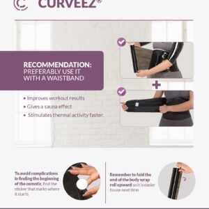 CURVEEZ Osmotic Plastic Body Sweat Wrap, Workout & Sweat Enhancer - Stomach Wrap for Belly - Diy Sauna Body Wrap - Waist Trimmer