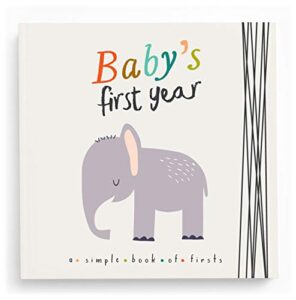 lucy darling little animal memory book, first 5 years baby book & photo album, gender neutral baby scrapbook album, unique keepsake baby books, newborn milestone diary, busy parents & new mom gifts