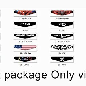 UUShop Led Light Bar Decals Stickers for Playstation Ps4 Controller Qty 2 - Words