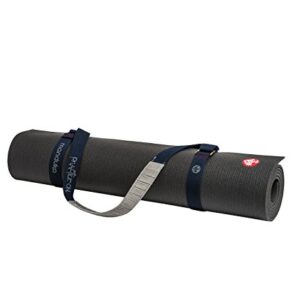 Manduka Yoga Commuter Mat Carrier - Eco-Friendly Cotton, Easy to Carry, Hands-Free, For All Mat Sizes, Odyssey Blue, 68" x 1.5"