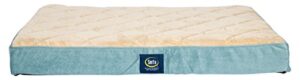 serta ortho quilted pillowtop pet bed, large, blue