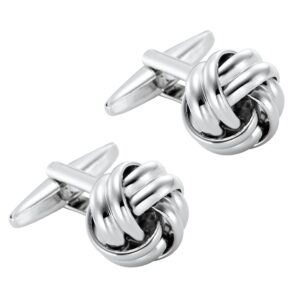 unique 316l stainless steel mens cufflinks with knot cuff links design