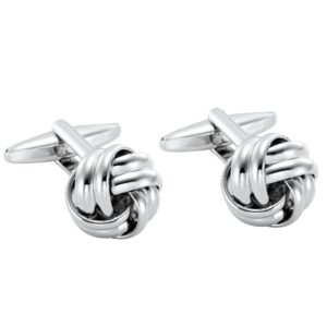 Unique 316L Stainless Steel Mens Cufflinks with Knot Cuff links Design