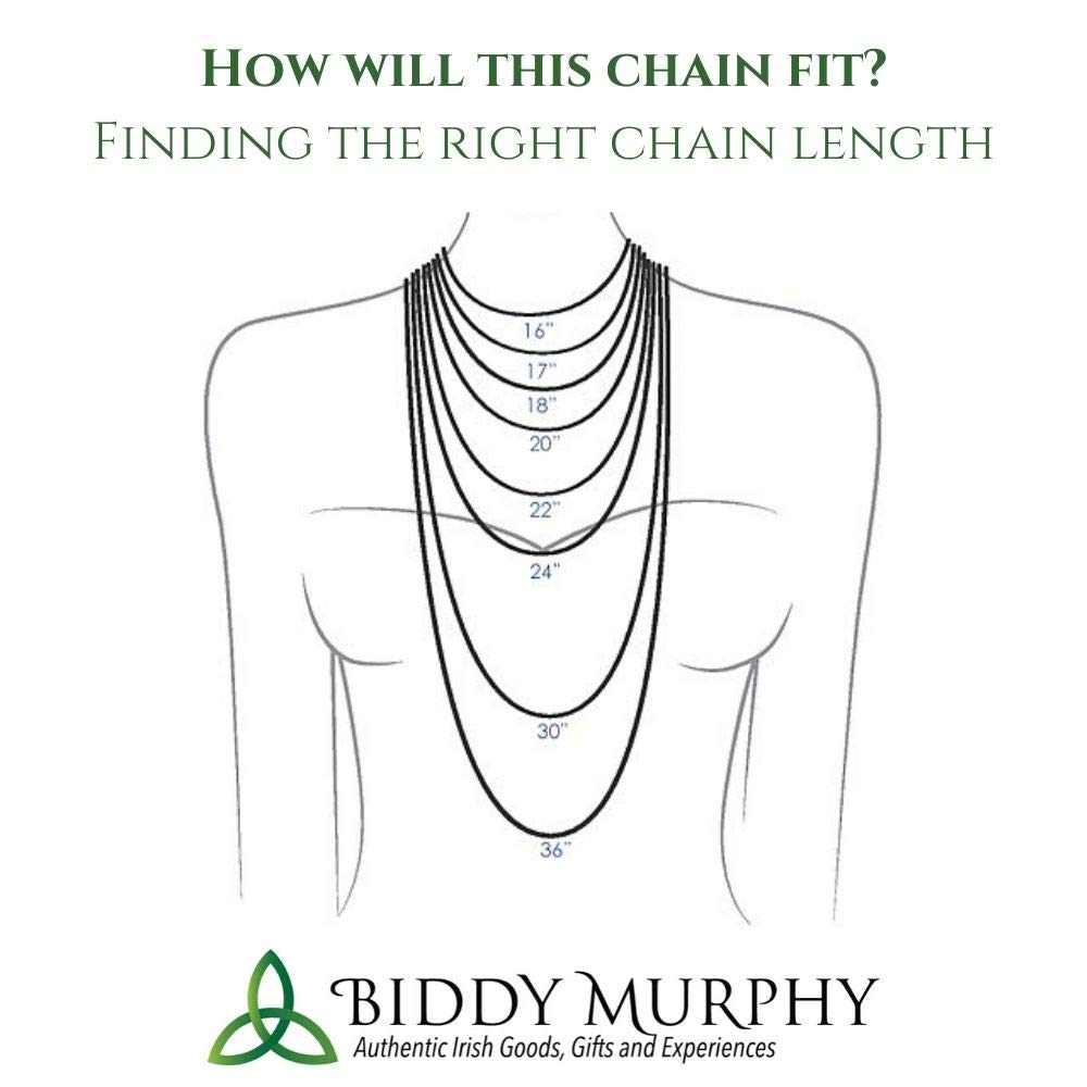 Biddy Murphy 925 Sterling Silver Celtic Trinity Knot Necklace for Women, 10k Rose Gold, Brilliant CZ Cubic Zirconia Inlay, Good Luck Pendant, Fine Traditional Jewelry, Made in Ireland