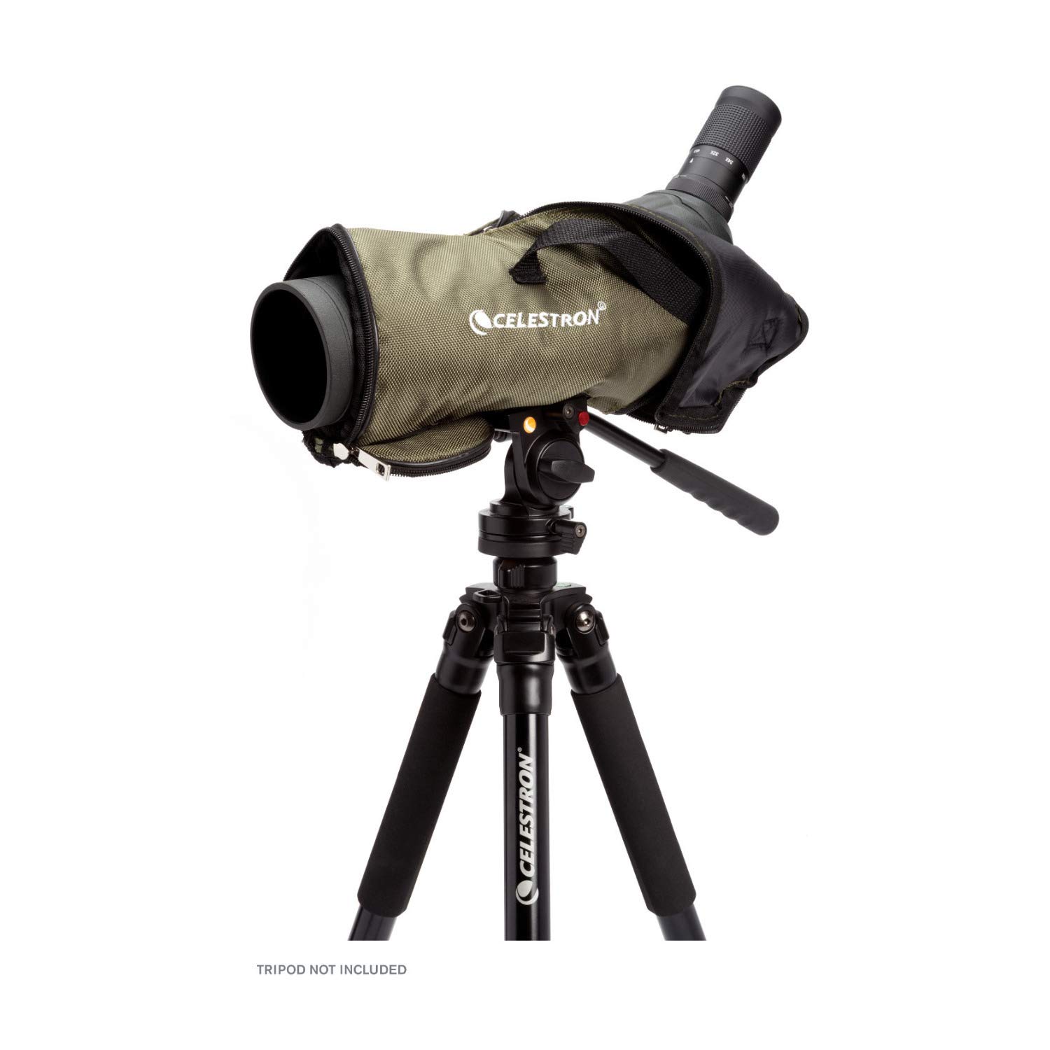 Celestron – TrailSeeker 65mm Angled Spotting Scope – Fully Multi-coated XLT Optics – 16-48x Zoom Eyepiece – Waterproof & Fogproof – Rubber Armored