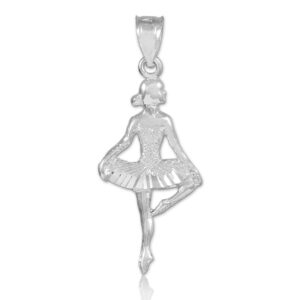 925 sterling silver ballet dancer charm pendant