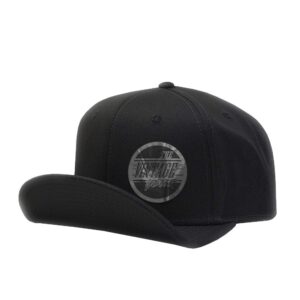 the vintage year flat to full flip brim cotton twill bendable visor adjustable snapback caps (black)