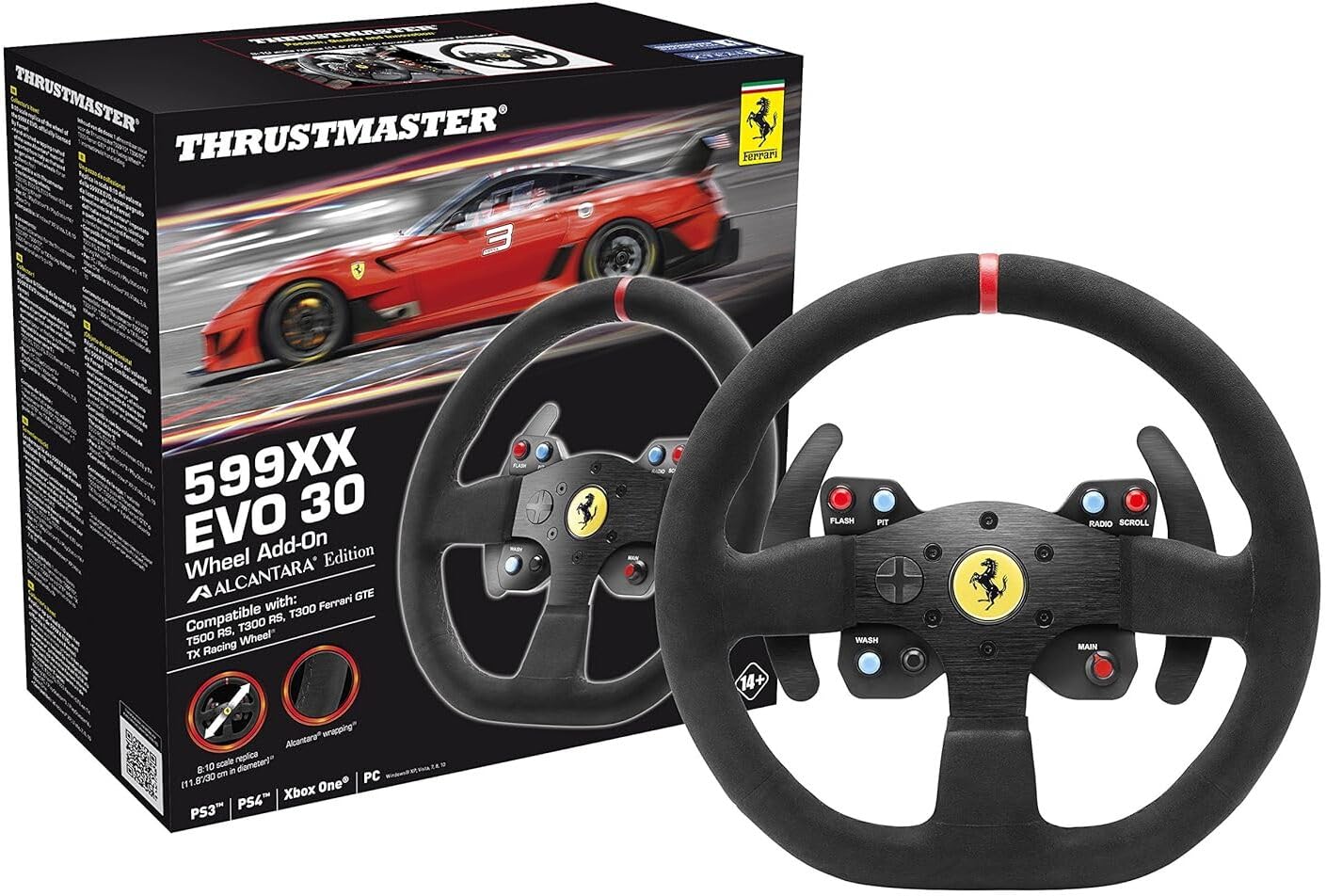 Thrustmaster F599XX EVO 30 Wheel Alcantara Edition Add-On (Compatible with XBOX Series X/S, One, PS5, PS4, PC)