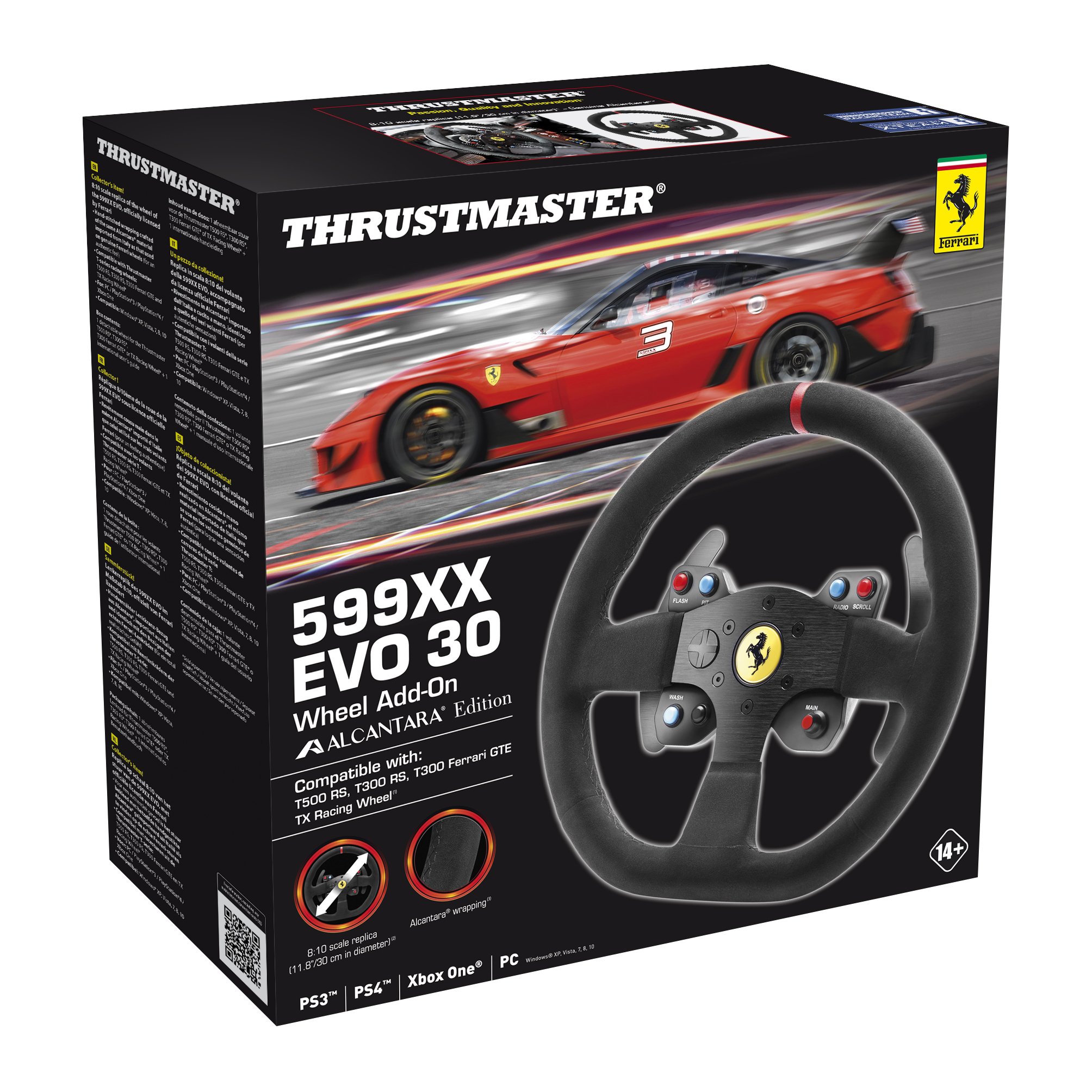 Thrustmaster F599XX EVO 30 Wheel Alcantara Edition Add-On (Compatible with XBOX Series X/S, One, PS5, PS4, PC)