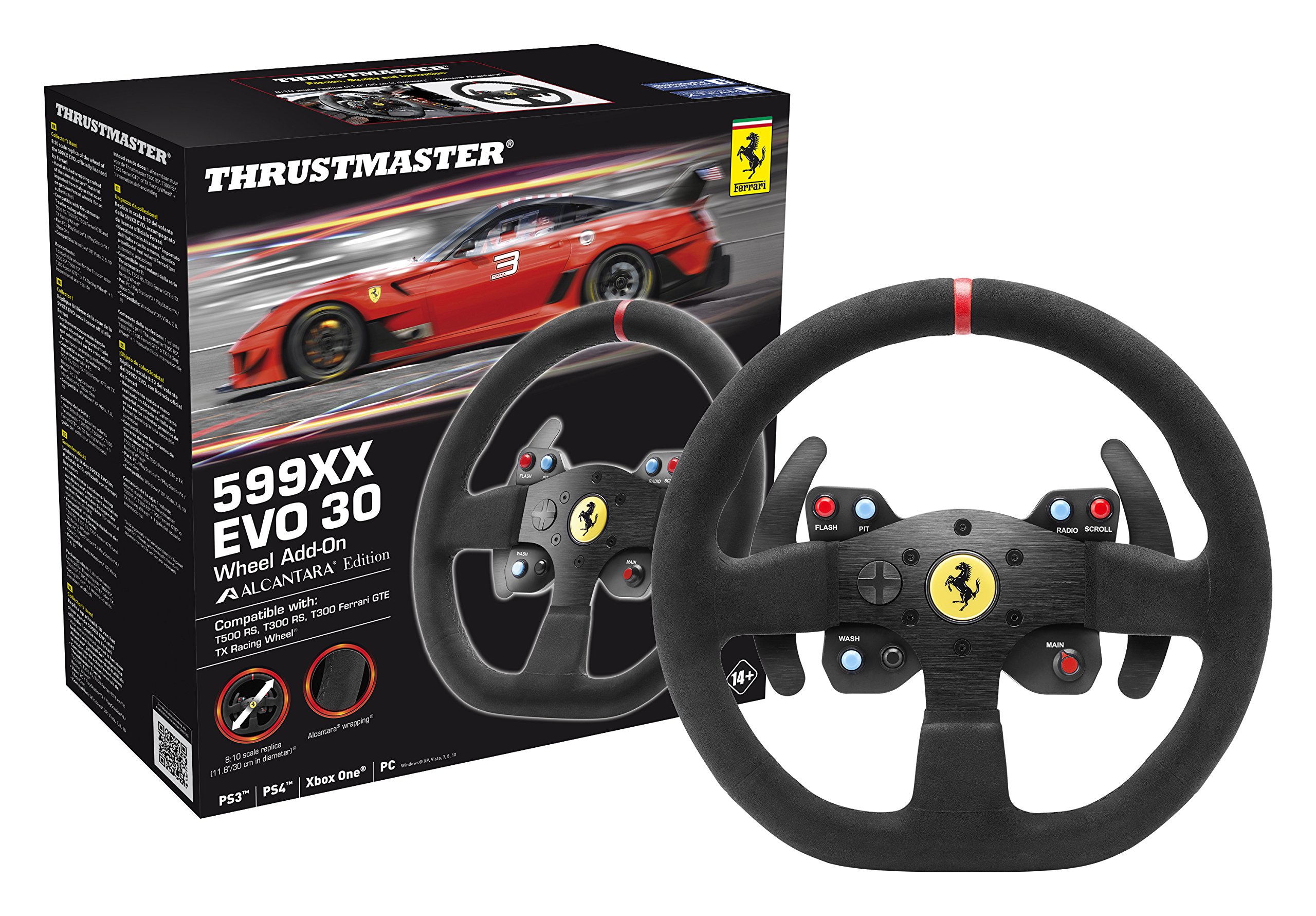 Thrustmaster F599XX EVO 30 Wheel Alcantara Edition Add-On (Compatible with XBOX Series X/S, One, PS5, PS4, PC)