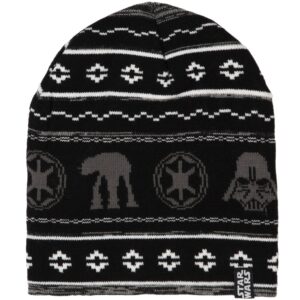 star wars holiday knit beanie hat black