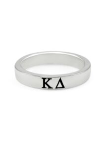 the collegiate standard kappa delta sterling silver skinny band ring (9)