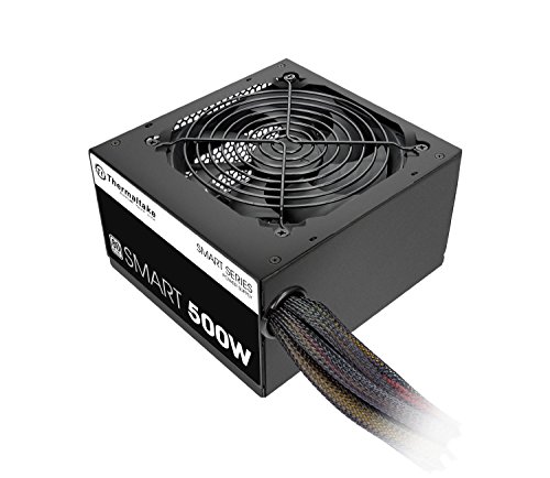 Thermaltake Smart 500W 80+ White Certified PSU, Continuous Power with 120mm Ultra Quiet Cooling Fan, ATX 12V V2.3/EPS 12V Active PFC Power Supply PS-SPD-0500NPCWUS-W