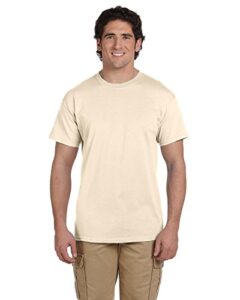 fruit of the loom 5 oz, 100% heavy cotton hd t-shirt, medium, natural