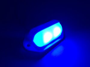 marine boat led rv blue led companion way courtesy light 2.6"x1.3" white housing