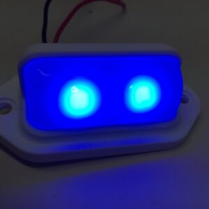 Marine Boat LED RV Blue LED Companion Way Courtesy Light 2.6"X1.3" White HOUSING