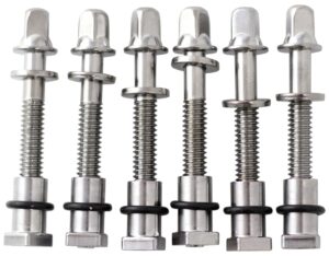 pintech percussion tr-6pk 6 tension rods, lug nuts & o-rings