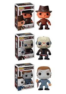 funko horror classics pop! movies collectors set: freddy krueger, jason voorhees, michael myers action figure