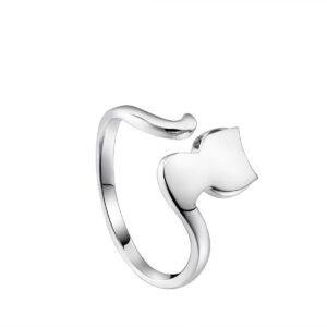 viki lynn sterling silver rings cute cat tail ring gifts for women ring size 4.5