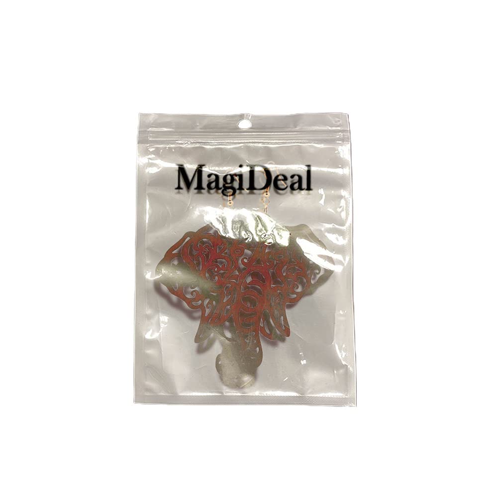 MagiDeal Elephant Head Filigree Fishhook Earrings