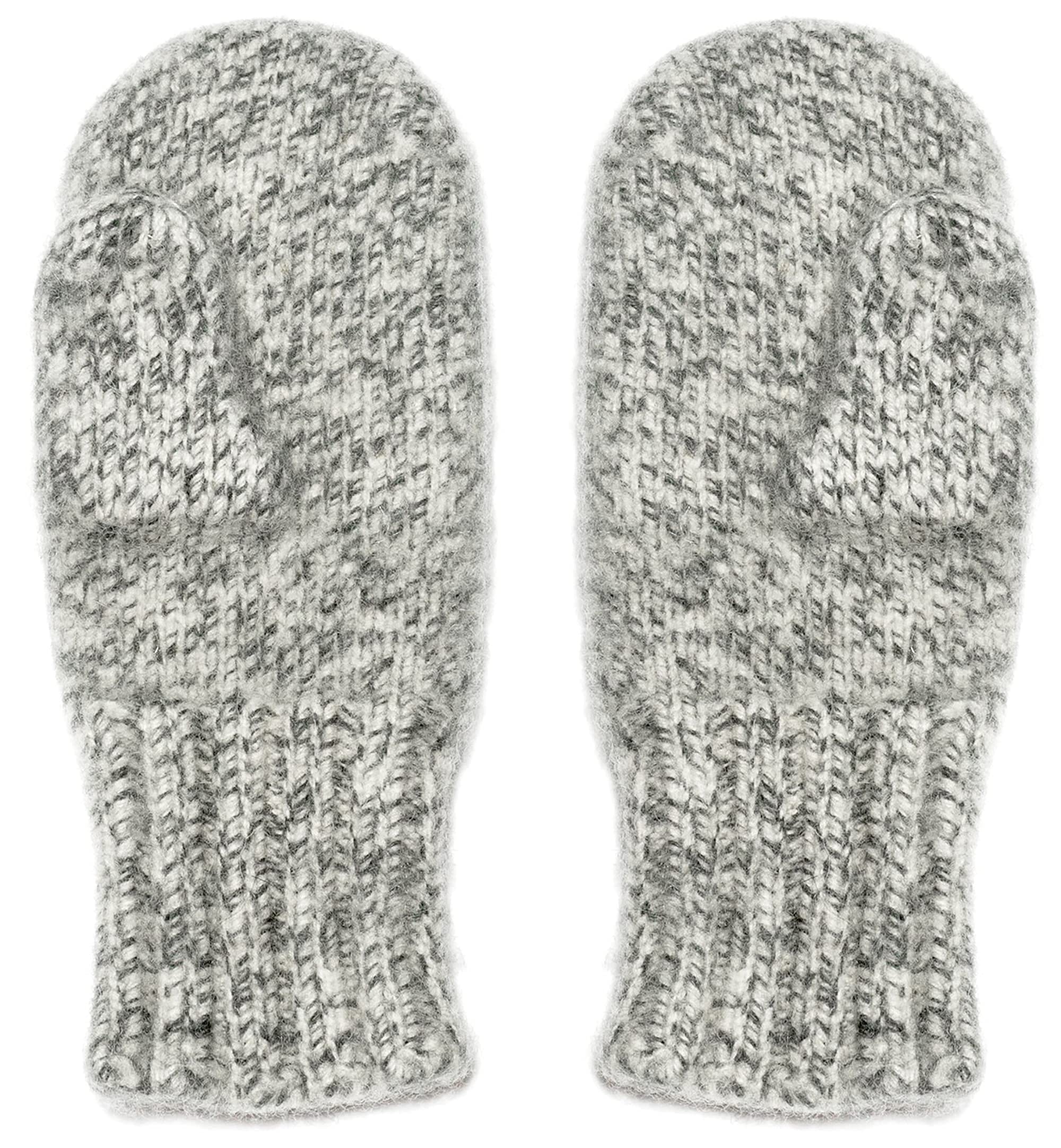 Dachstein Woolwear 4 Ply Extreme Warm 100% Austrian Boiled Wool Alpine Mittens in Natural Grey (7.5)