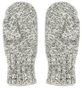 dachstein woolwear 4 ply extreme warm 100% austrian boiled wool alpine mittens in natural grey (8.0)