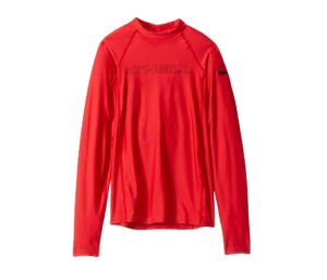 o'neill youth basic skins upf 50+ short sleeve rash guard, red, 8