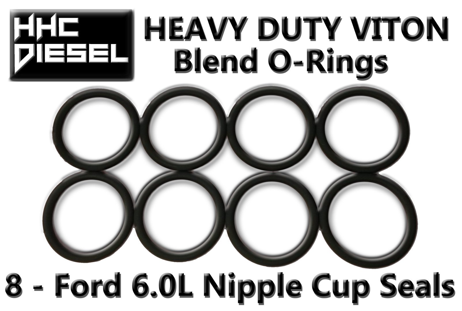 HHC Diesel - Ford 6.0L Leakproof Nipple Cup Master Kit - Everything You Need to Rebuild Your Oil Rail With Tool & Ball Tubes (8: Nipples, 8: Seals & Tool) F60L-NIPPLEKIT