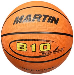 martin sports rubber basketball, orange, official