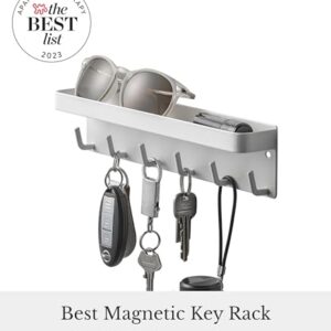 Yamazaki Home Magnetic Key Rack with Tray Steel One Size White