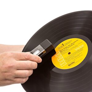 Record-Happy Record Cleaning Velvet Brush - with Anti Static Solution Fluid and Stylus Cleaner Extend Life, Improve Fidelity and Keep your Prized Vinyl Collection LPs like New !