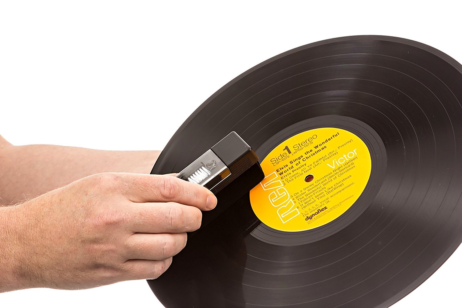 Record-Happy Record Cleaning Velvet Brush - with Anti Static Solution Fluid and Stylus Cleaner Extend Life, Improve Fidelity and Keep your Prized Vinyl Collection LPs like New !