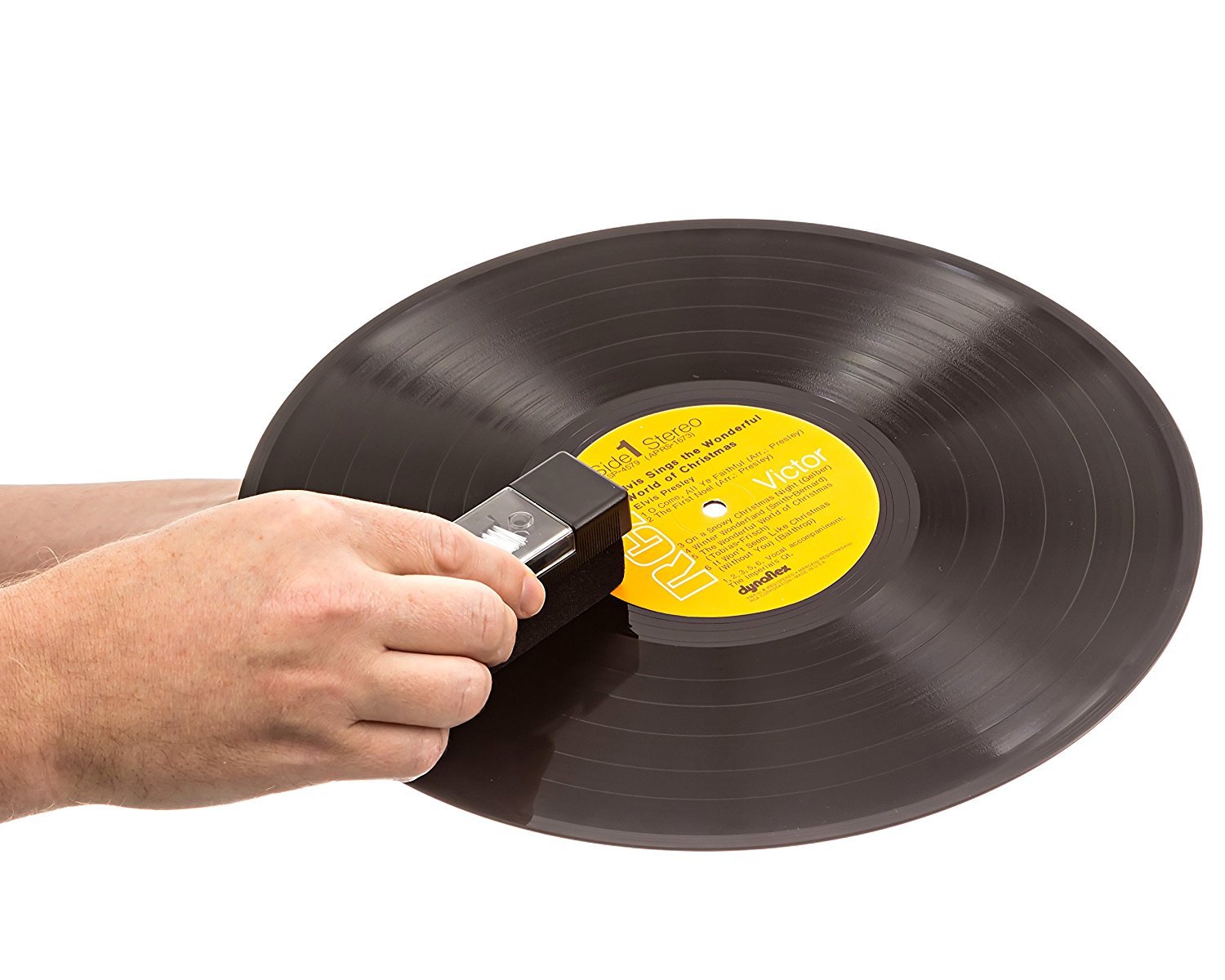 Record-Happy Record Cleaning Velvet Brush - with Anti Static Solution Fluid and Stylus Cleaner Extend Life, Improve Fidelity and Keep your Prized Vinyl Collection LPs like New !